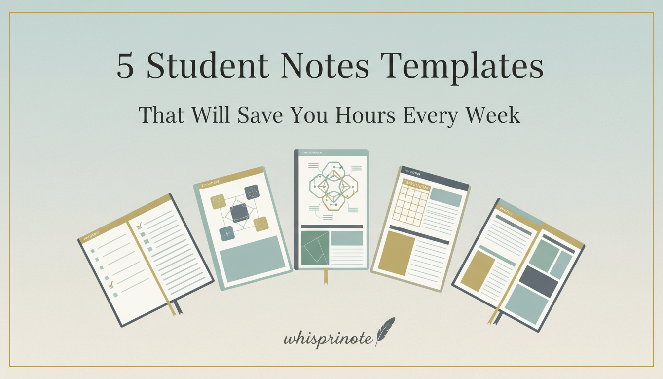 Whisprinote | AI lecture note taker, Transcription & study notes